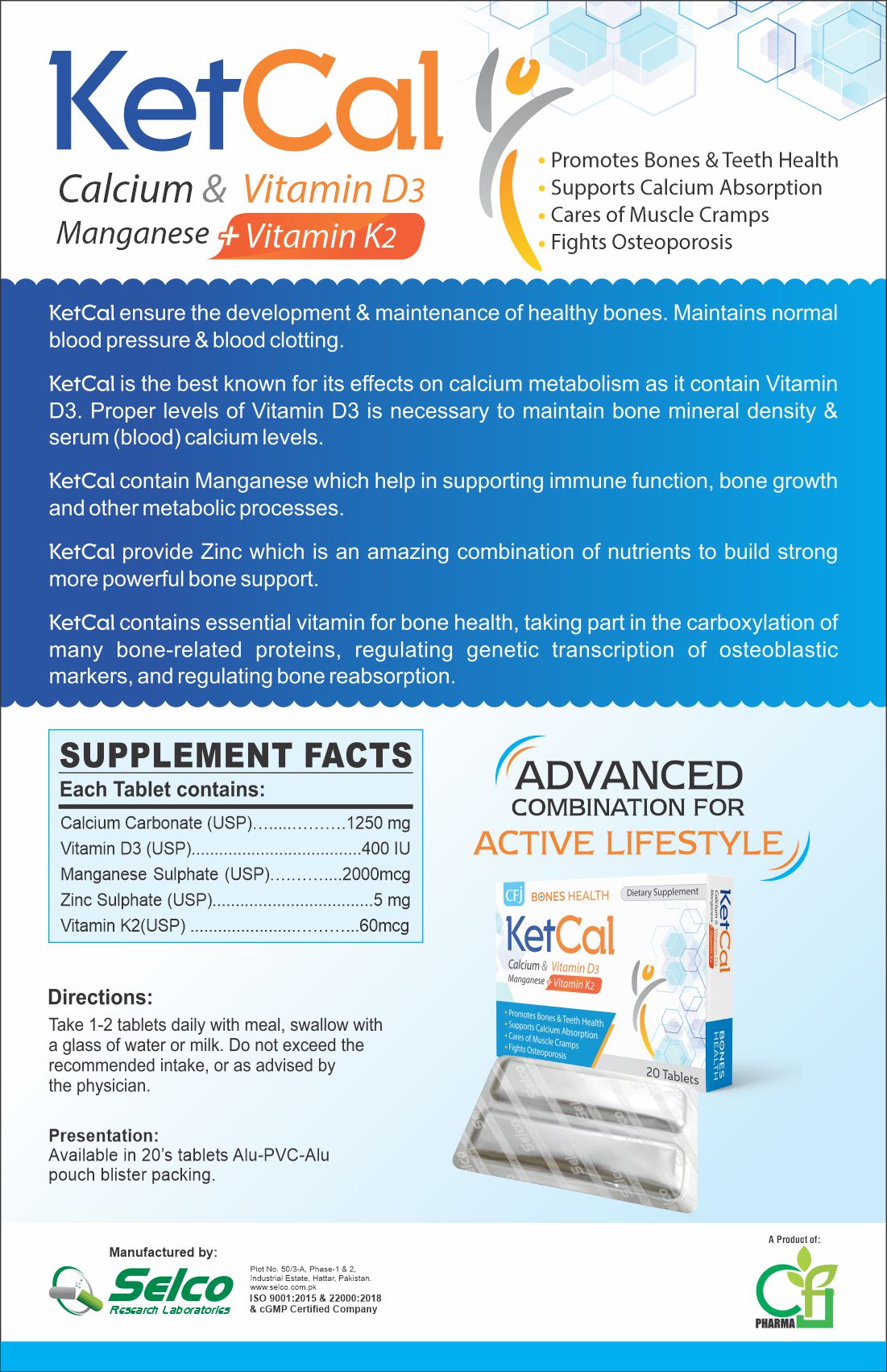 Ketcal Tablets - Selco Research Labortaories